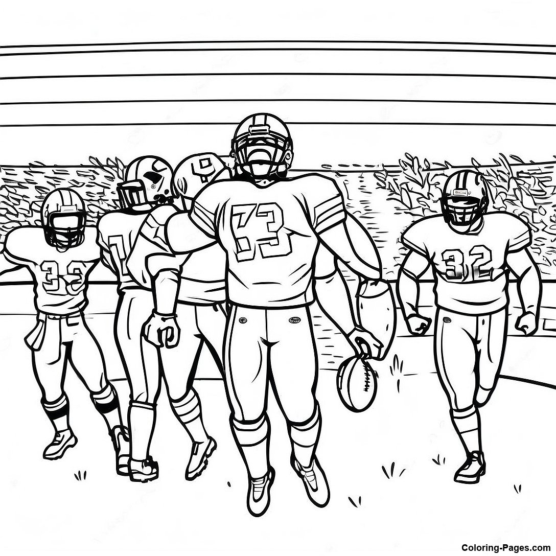 49ers Touchdown Celebration Coloring Page | Coloring-Pages.com