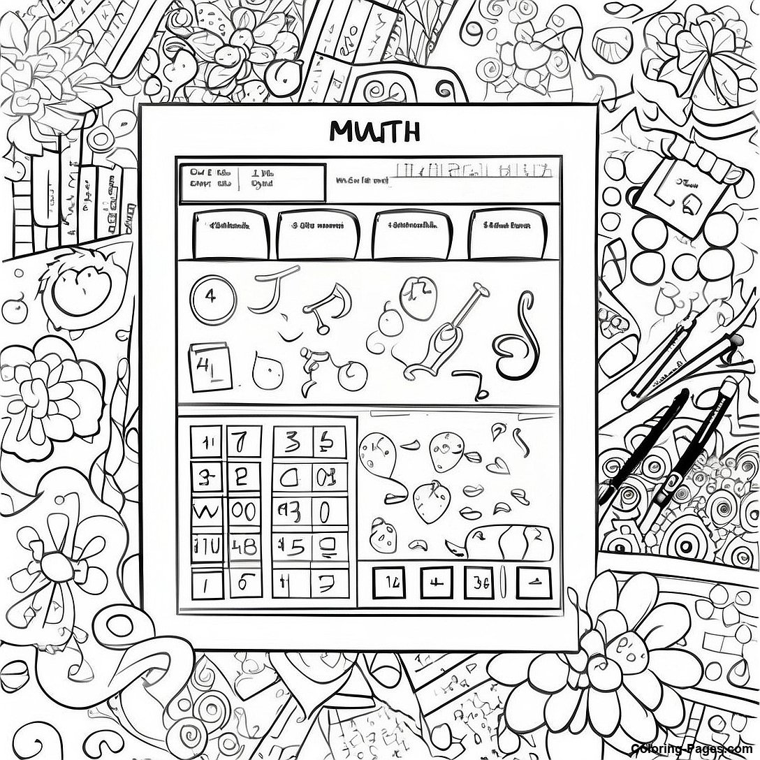 5th Grade Math Workpages Coloring Page | Coloring-Pages.com