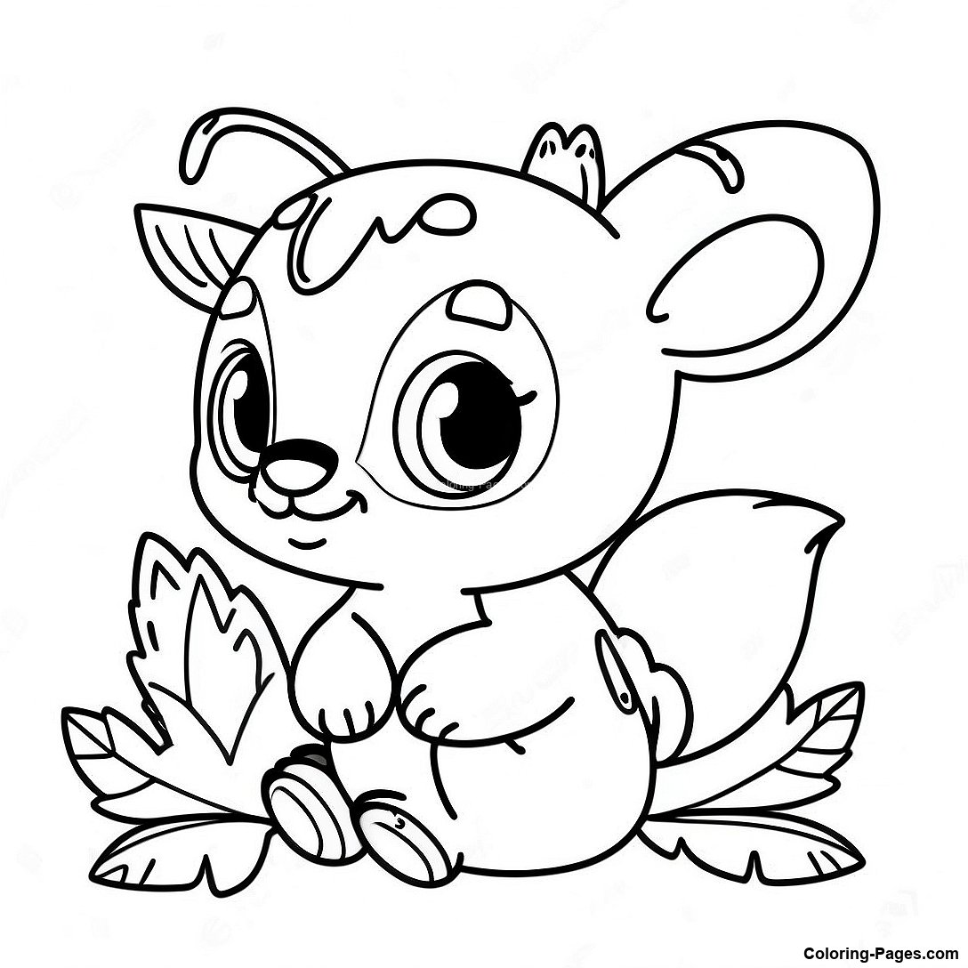 Adorable Baby Woodland Animals Coloring Page | Coloring-Pages.com