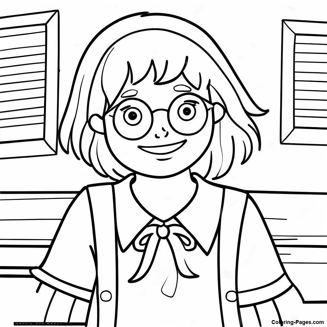 Adventurous Junie B. Jones Coloring Page | Coloring-Pages.com