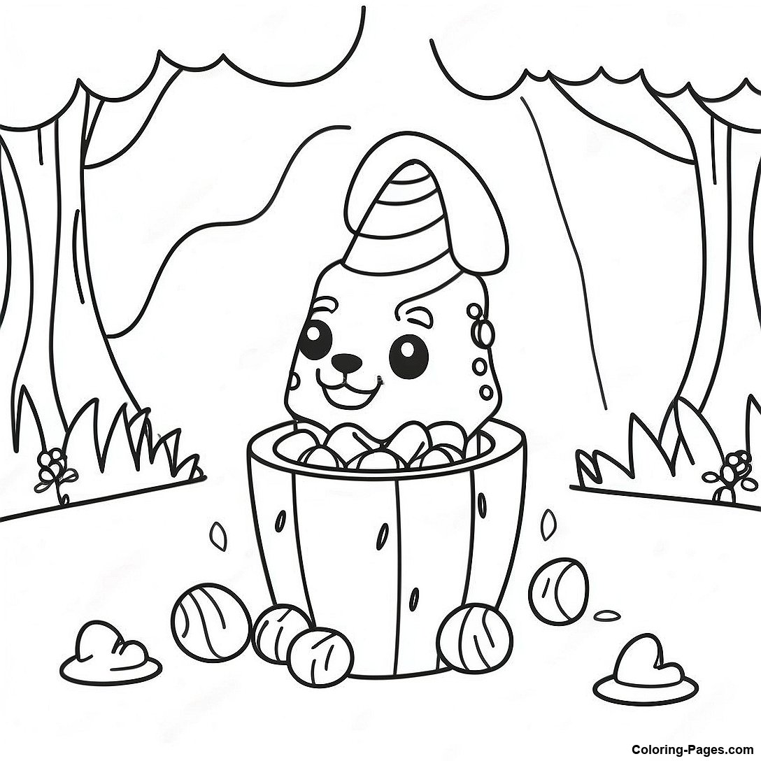 Adventurous Puppycorn In A Fantasy Land Coloring Page | Coloring-Pages.com