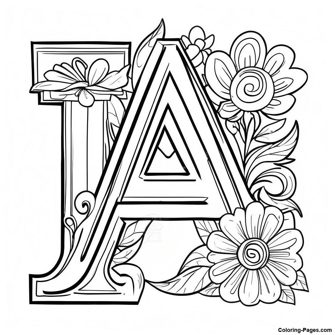 Animated Letter A Coloring Page | Coloring-Pages.com