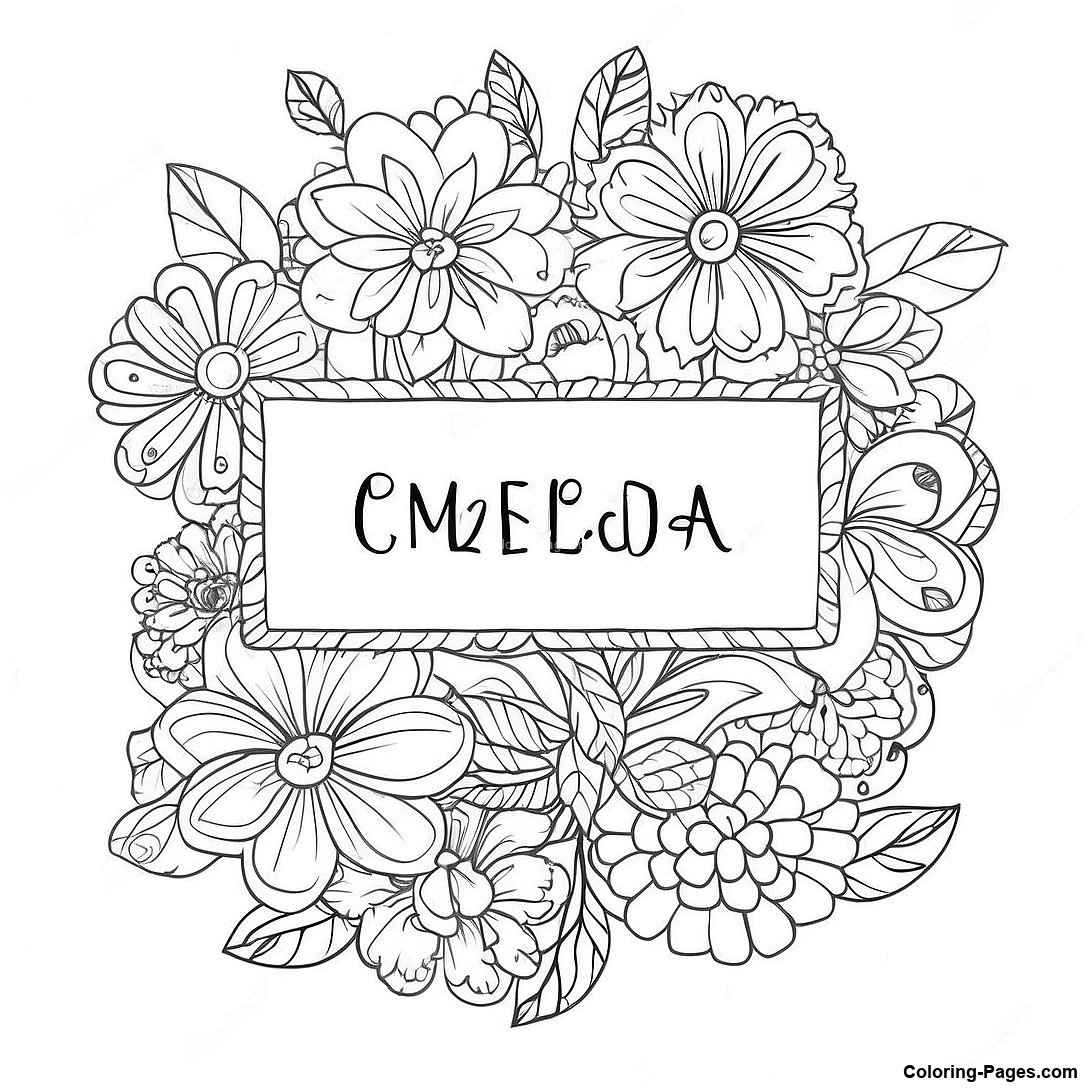 Artistic Personalized Name Coloring Page | Coloring-Pages.com