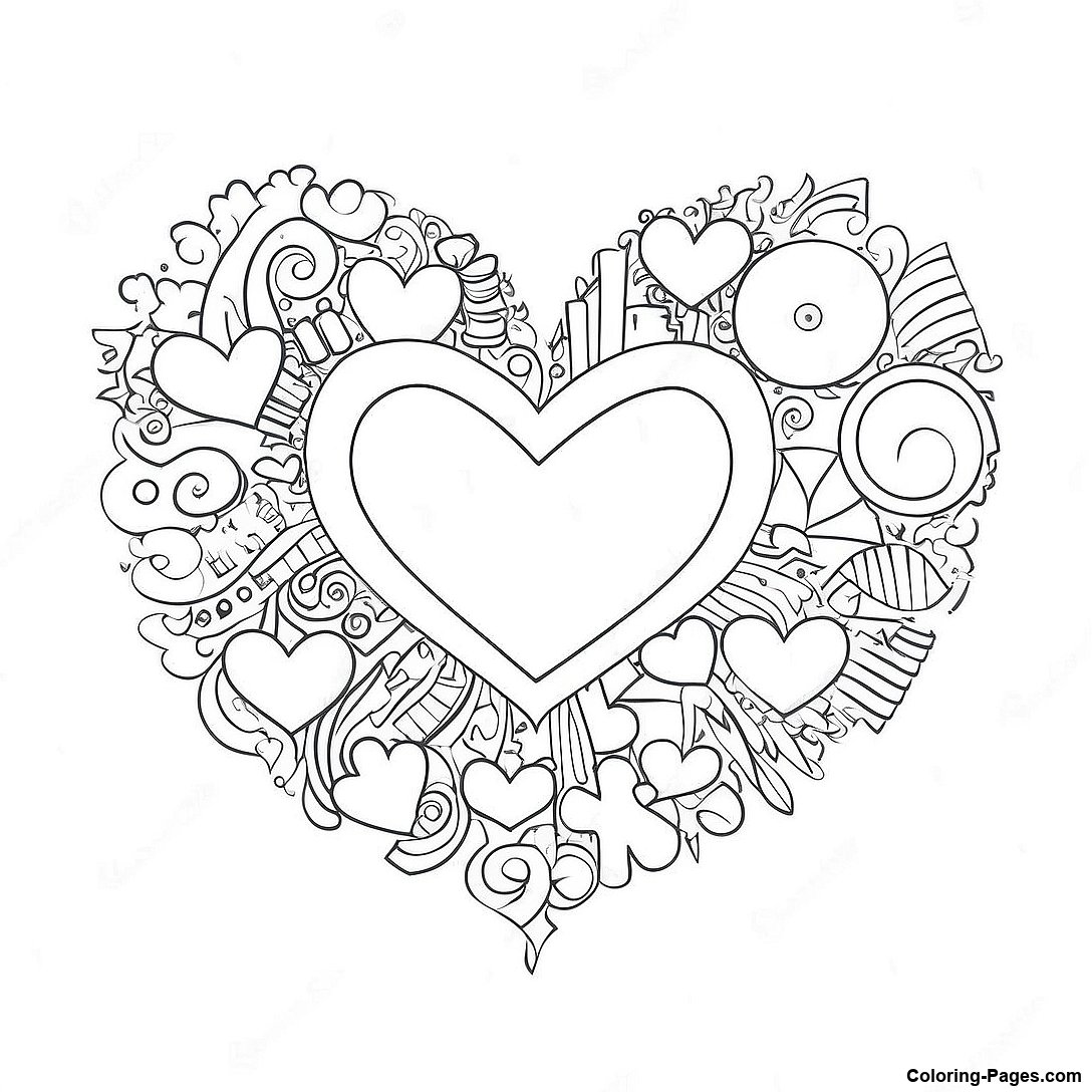 Autism Spectrum Heart Coloring Page | Coloring-Pages.com