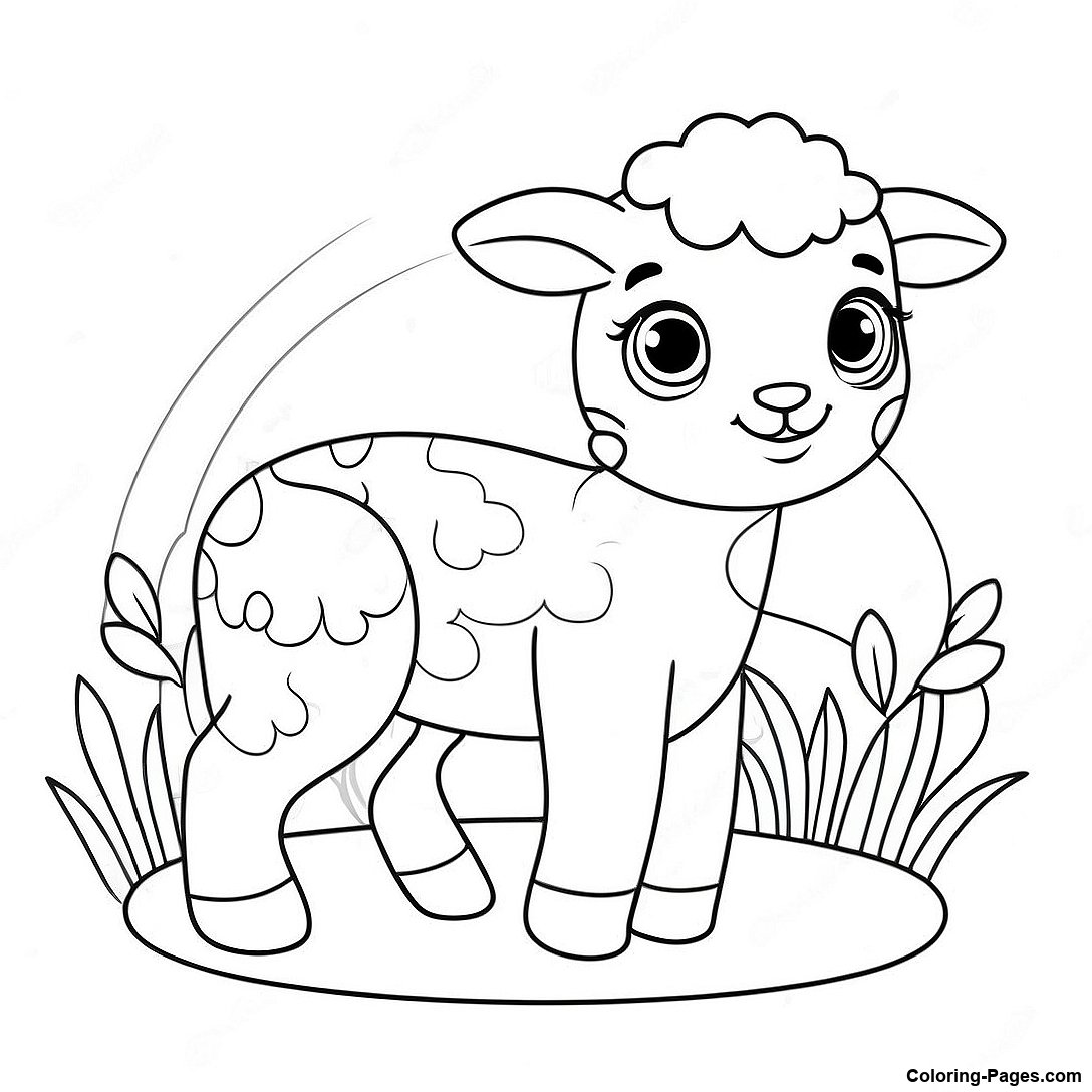 Baby Lamb And Mother Coloring Page | Coloring-Pages.com