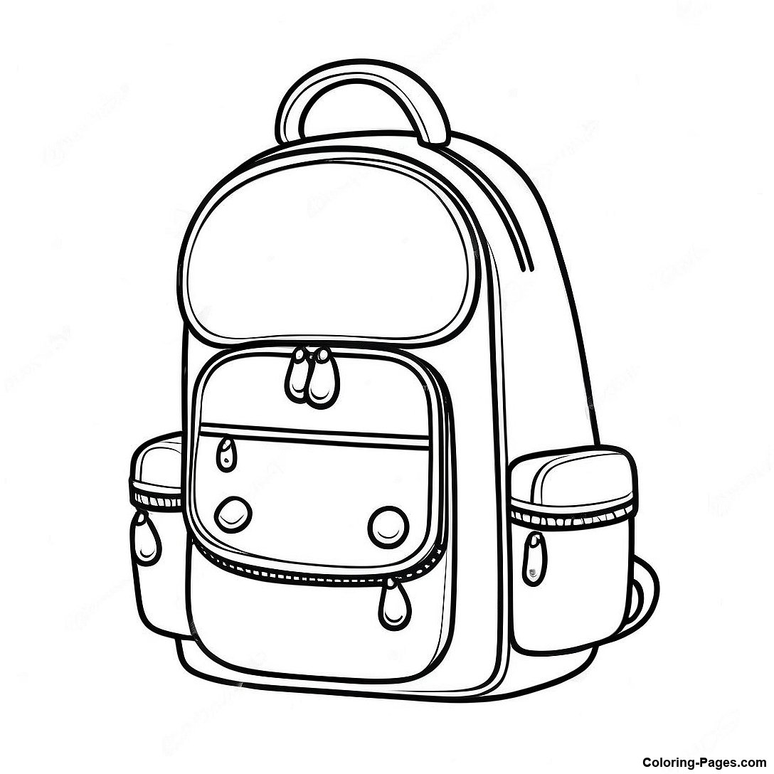 Backpack Coloring Page | Coloring-Pages.com