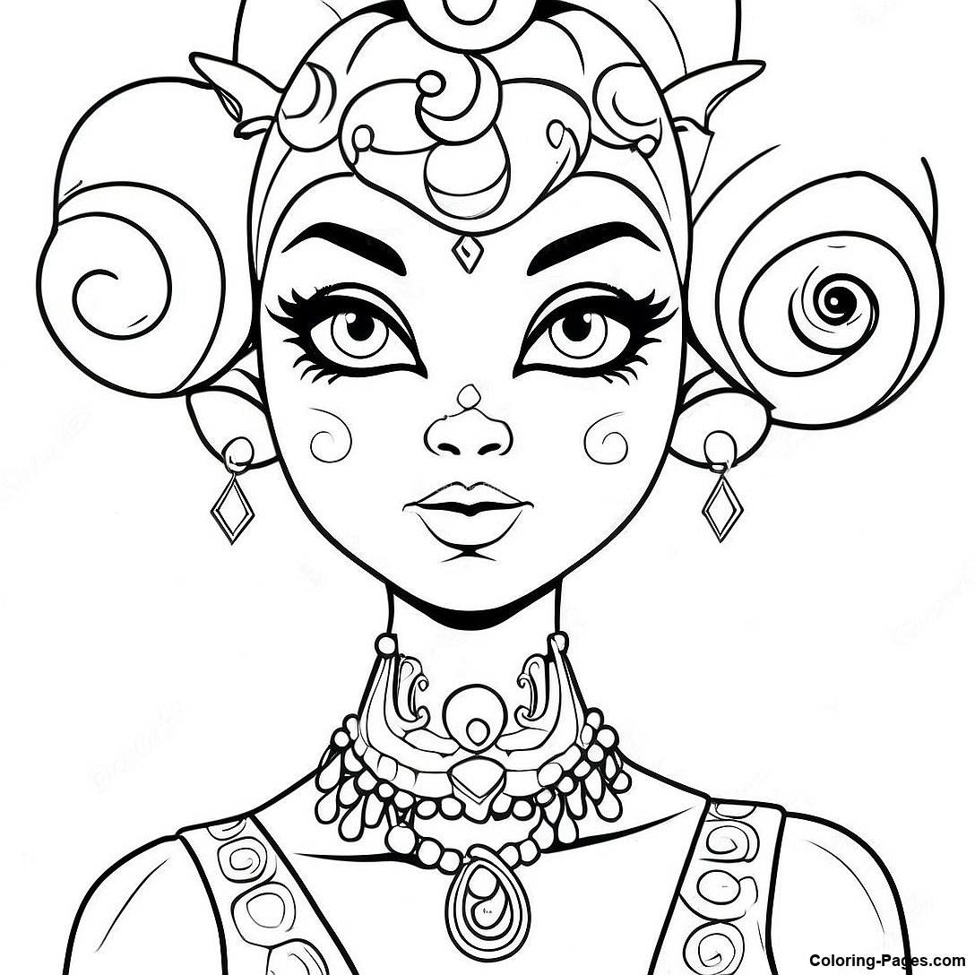 Ballora With Sparkling Eyes Coloring Page | Coloring-Pages.com