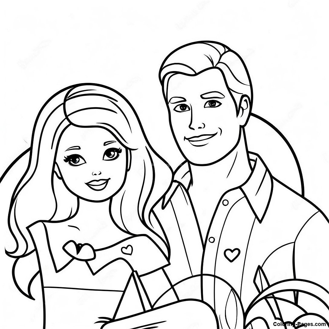 Ken Coloring Barbie Pages Colorings Sketch Coloring Page