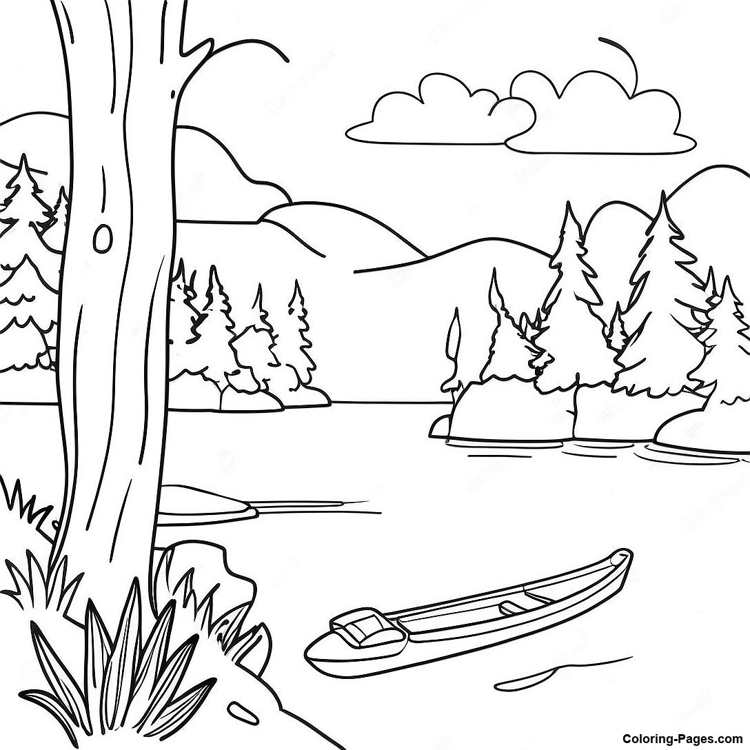 Beautiful Michigan Lakes Coloring Page | Coloring-Pages.com