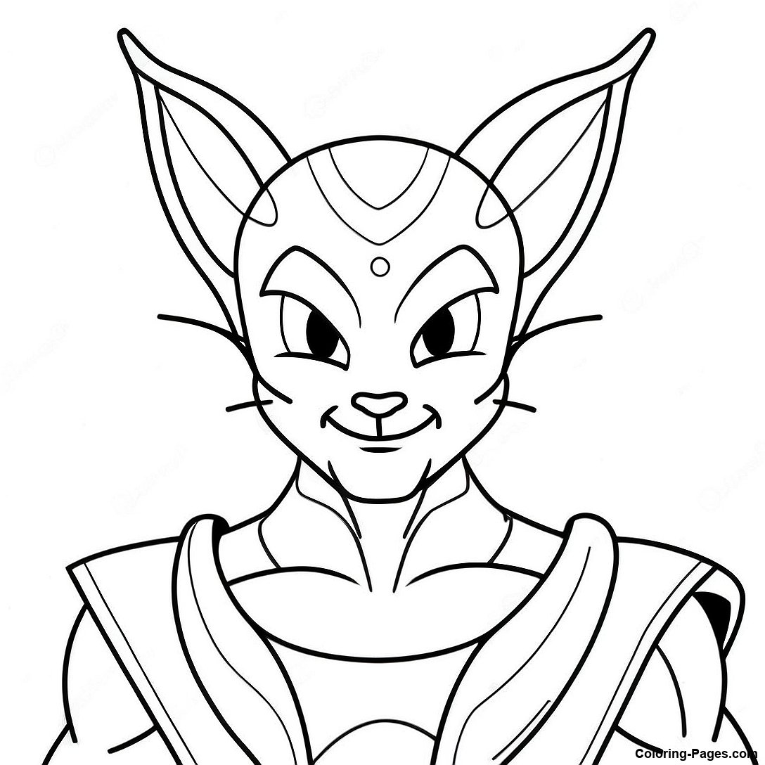 Beerus With Whis Coloring Page | Coloring-Pages.com