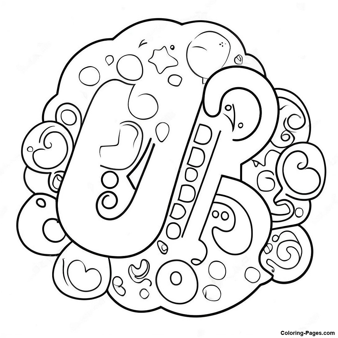 Bubble Letters Coloring Page | Coloring-Pages.com