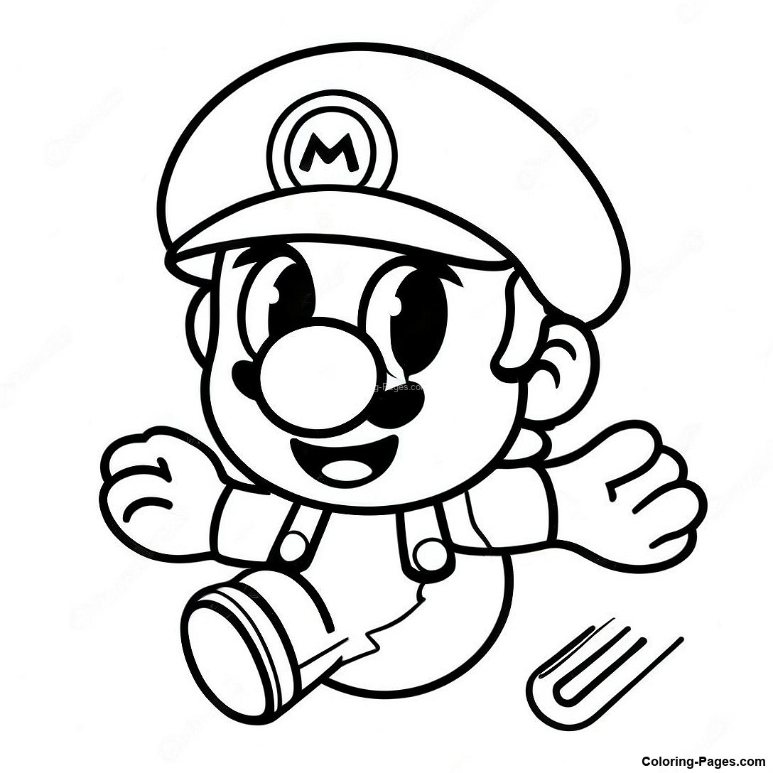 Cappy Mario In Action Coloring Page | Coloring-Pages.com