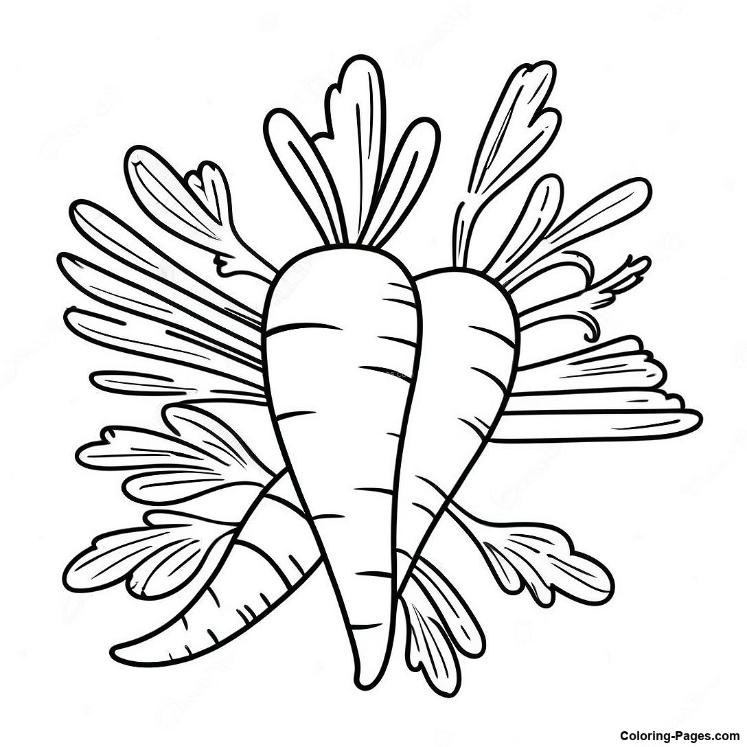 Carrot Coloring Page | Coloring-Pages.com
