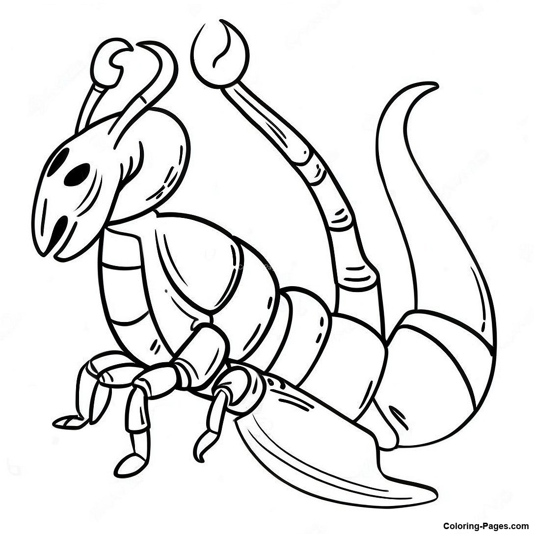 Cartoon Scorpion Coloring Page | Coloring-Pages.com