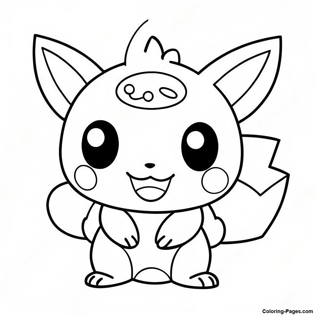 Chibi Pokemon Coloring Page | Coloring-Pages.com