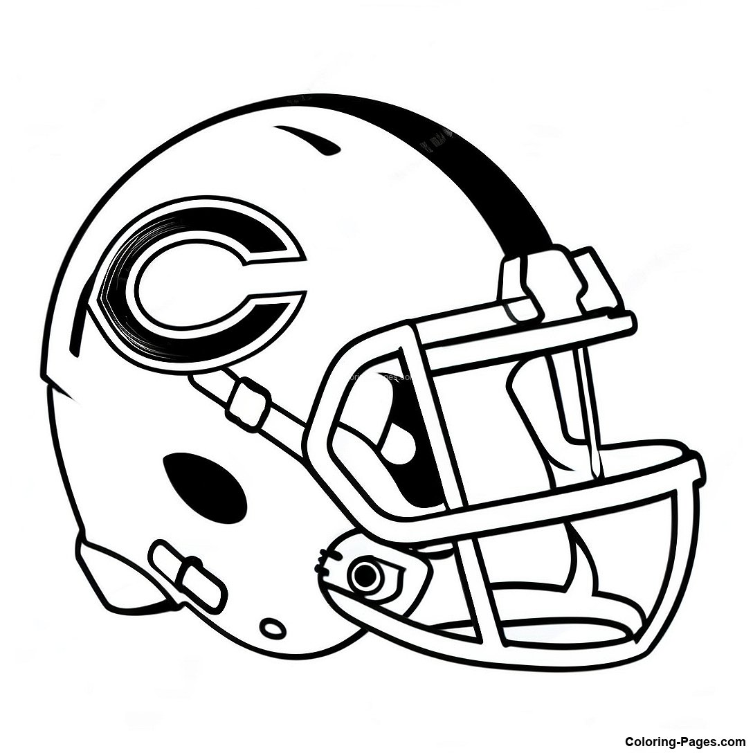 Chicago Bears Helmet Coloring Page | Coloring-Pages.com