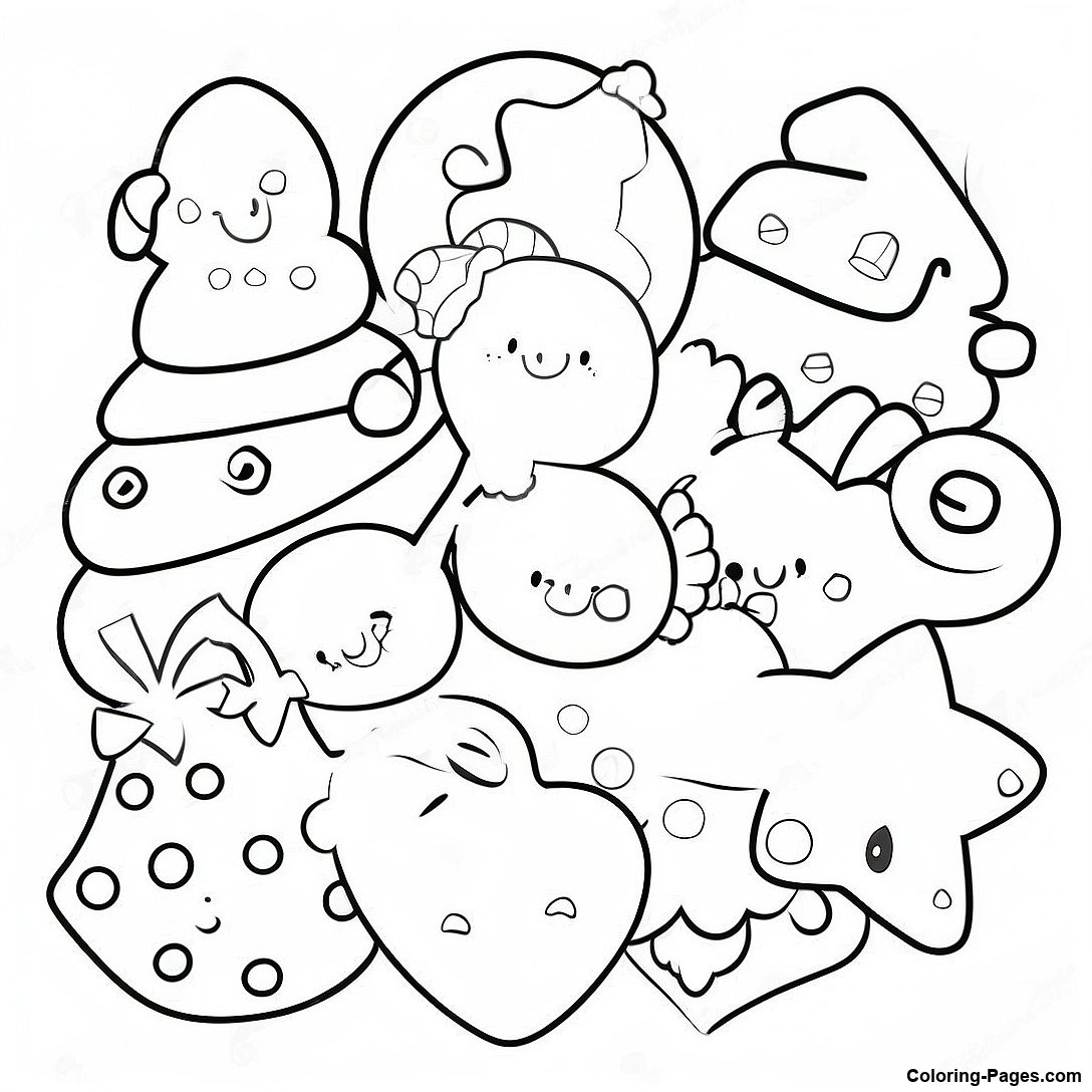 Christmas Cookies Coloring Page | Coloring-Pages.com