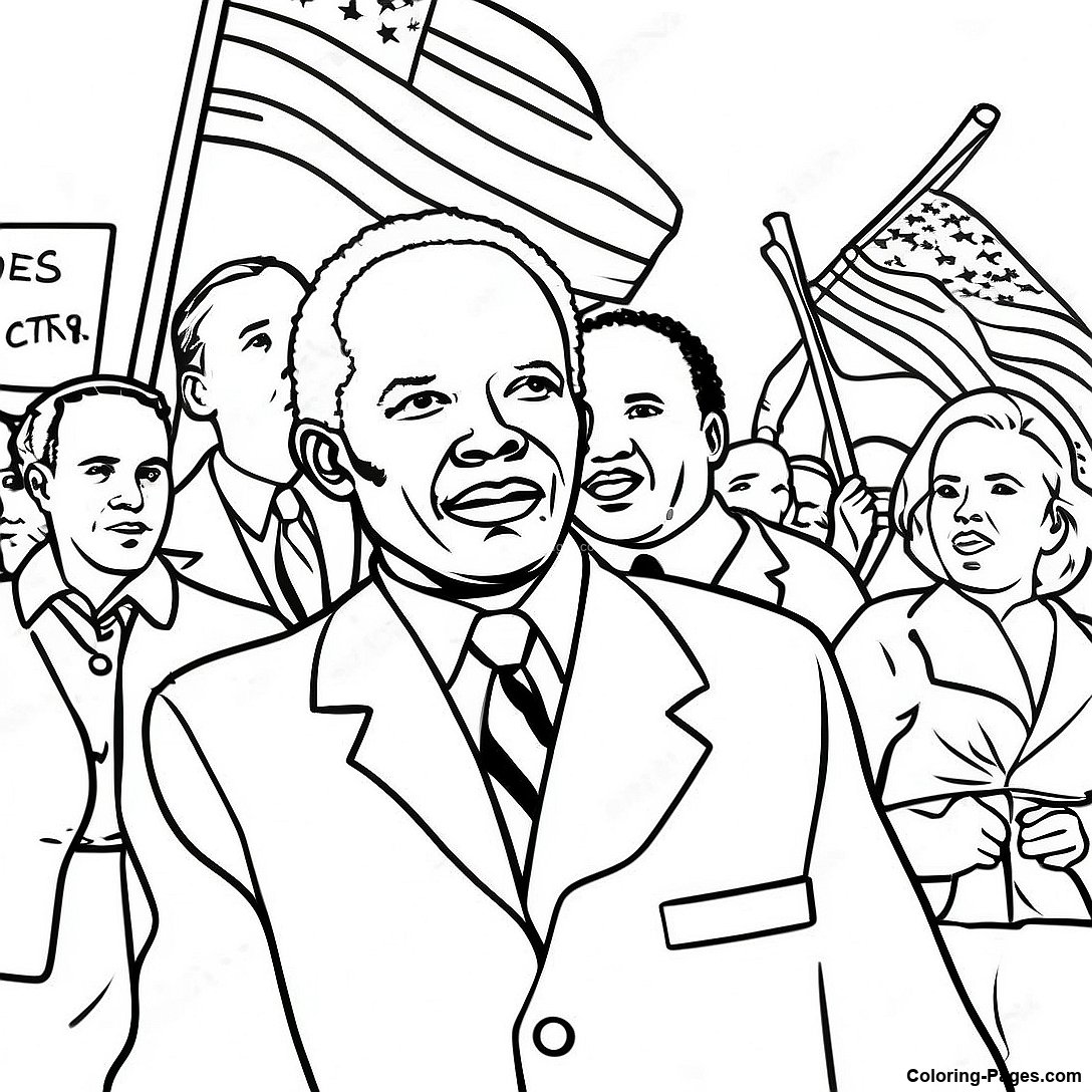 Civil Rights Movement Coloring Page | Coloring-Pages.com