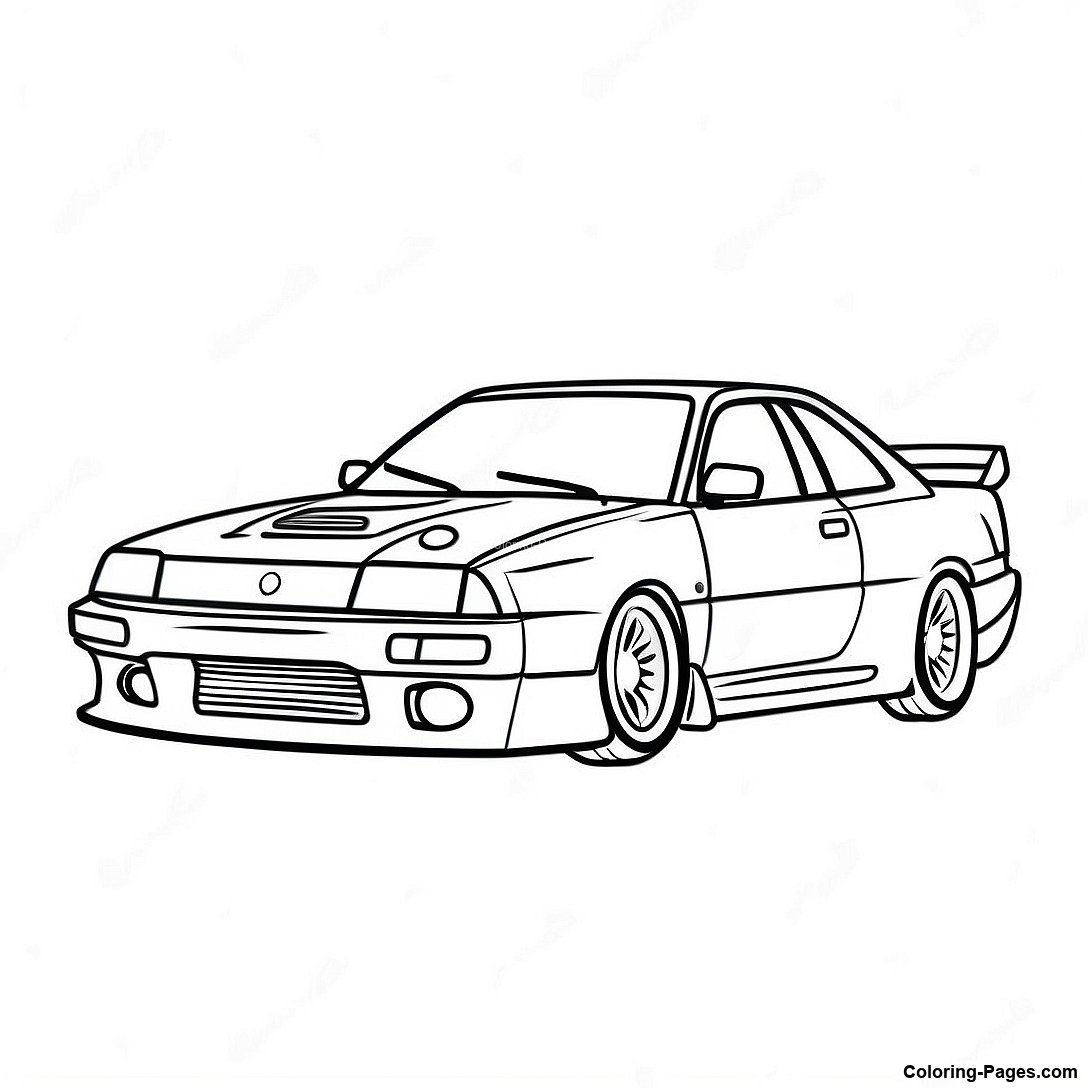 Classic Jdm Drift Car Coloring Page | Coloring-Pages.com
