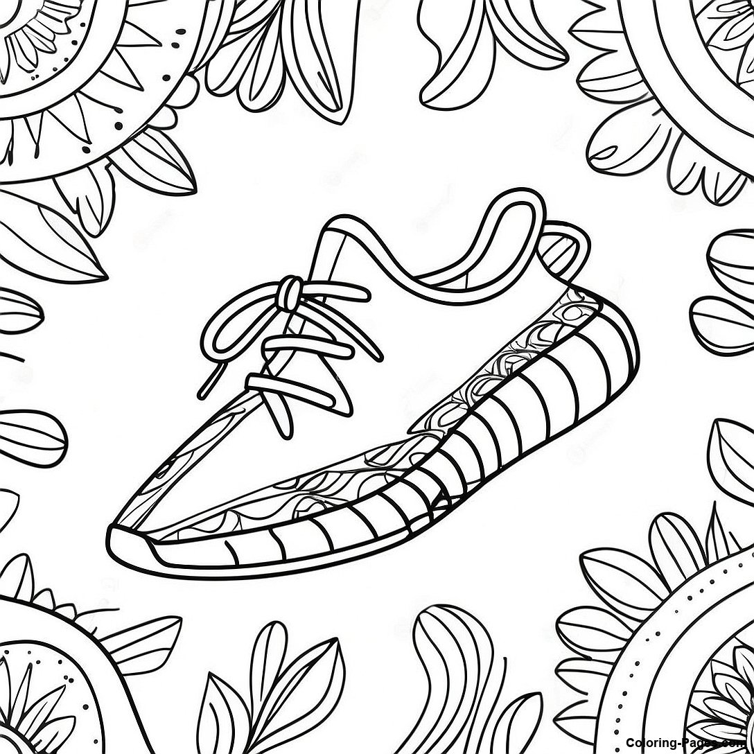 Classic Yeezy 350 Coloring Page | Coloring-Pages.com