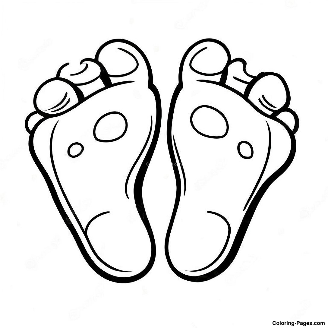 Colorful Baby Feet Coloring Page | Coloring-Pages.com