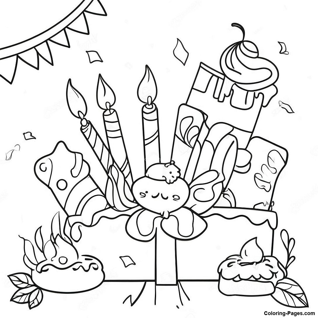 Colorful Friday Celebration Coloring Page | Coloring-Pages.com