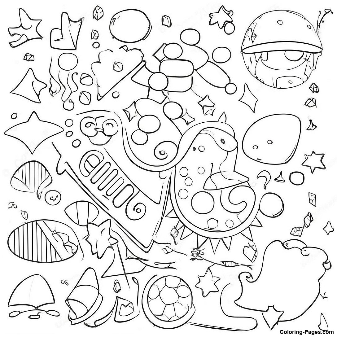 Colorful Math Shapes Coloring Page | Coloring-Pages.com