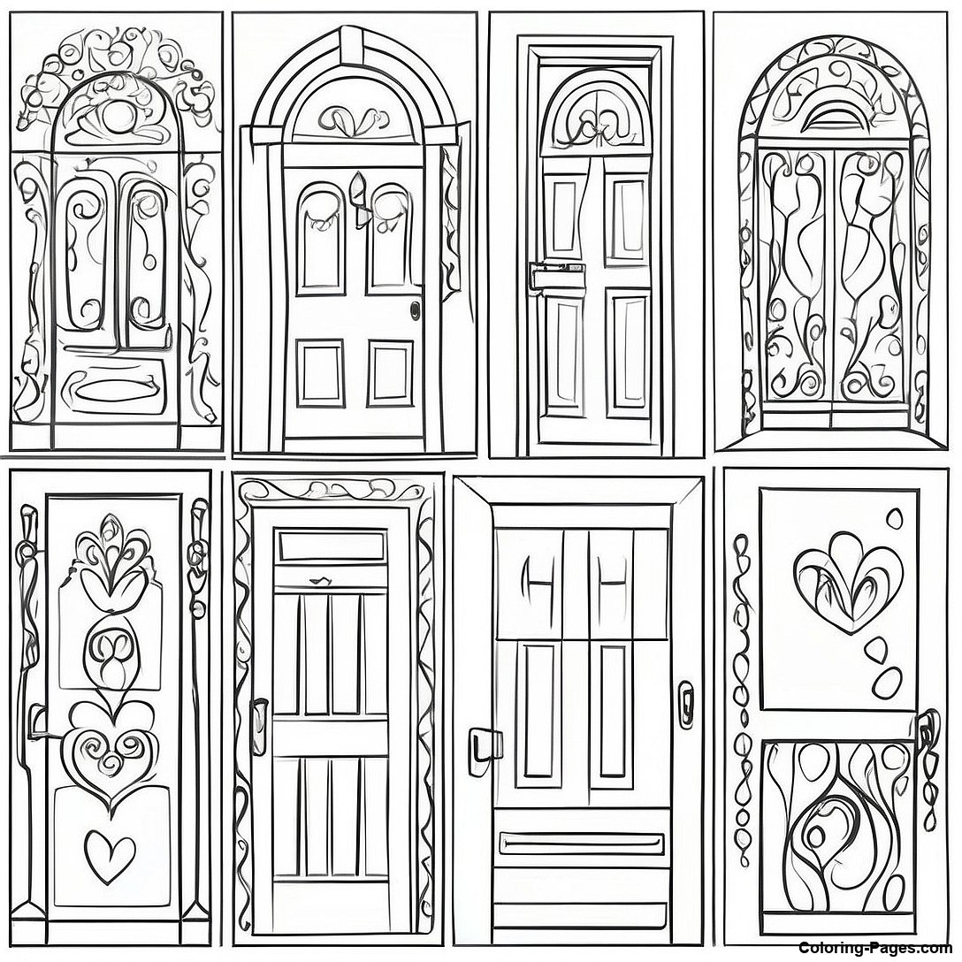 Colorful Seek Doors Coloring Page | Coloring-Pages.com