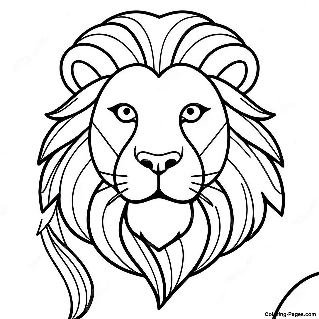 Courageous Aslan Coloring Page | Coloring-Pages.com