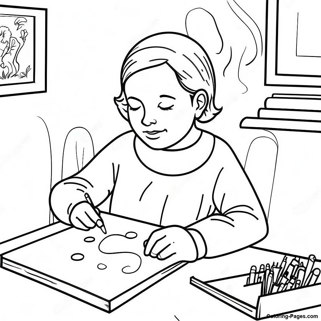 Creative Artist Career Coloring Page | Coloring-Pages.com