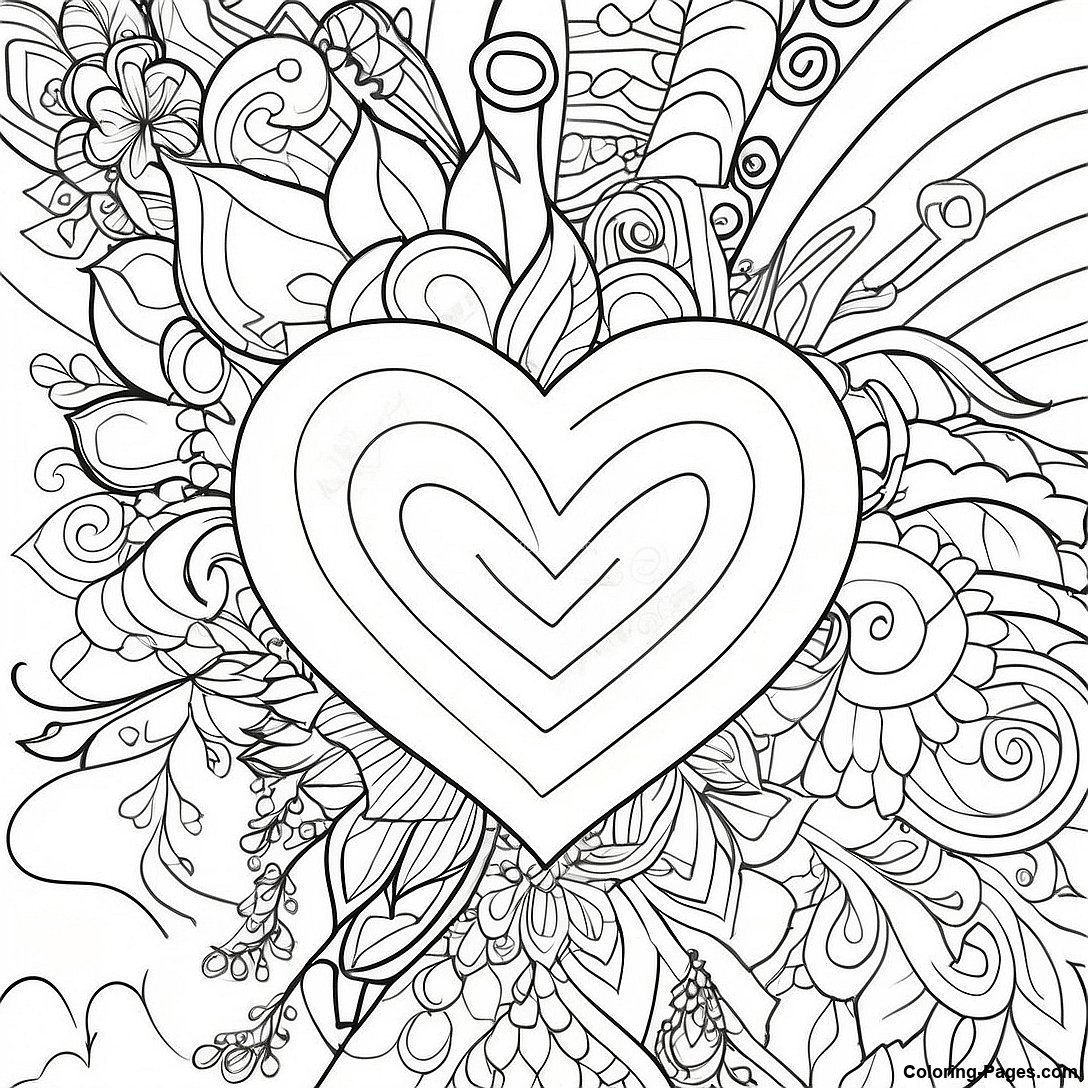 Creative Heart Mom Coloring Page | Coloring-Pages.com