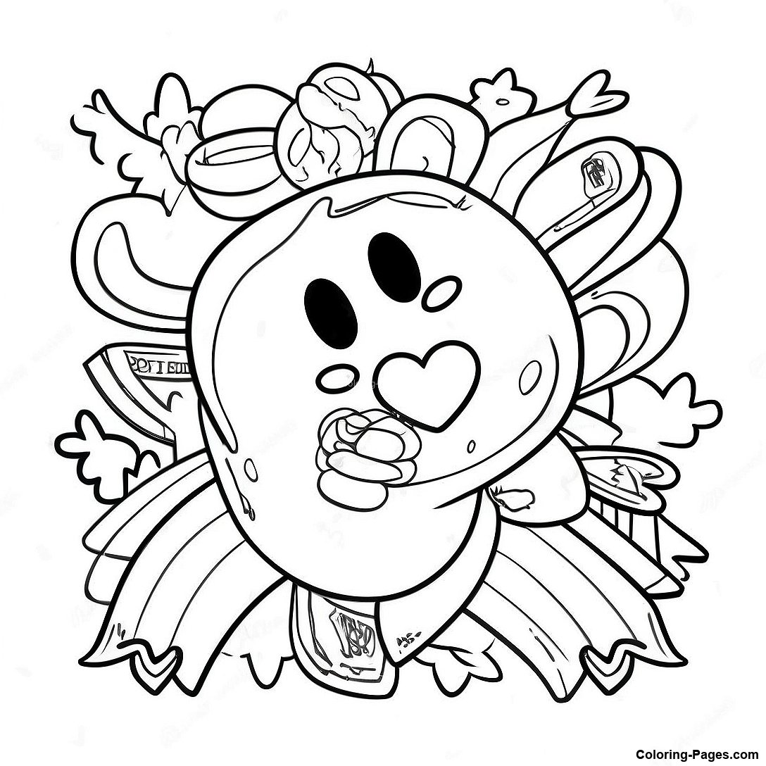 Creative Red Ribbon Week Poster Coloring Page | Coloring-Pages.com