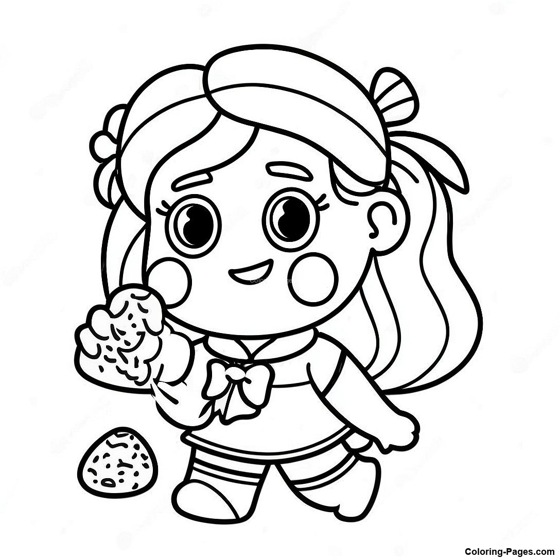 Crunchy Samoas Girl Scout Cookie Coloring Page | Coloring-Pages.com