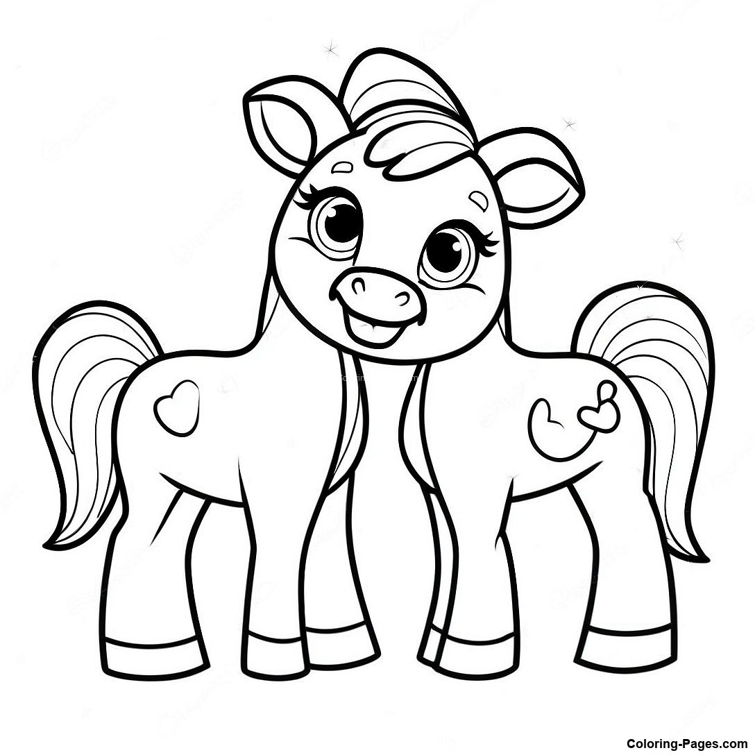 Cute Baby Colts Coloring Page | Coloring-Pages.com
