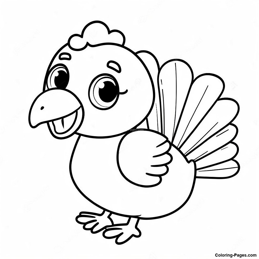 Cute Baby Turkey Coloring Page | Coloring-Pages.com