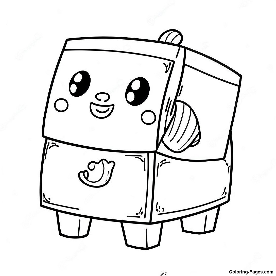 Cute Boxy Boo Character Coloring Page | Coloring-Pages.com