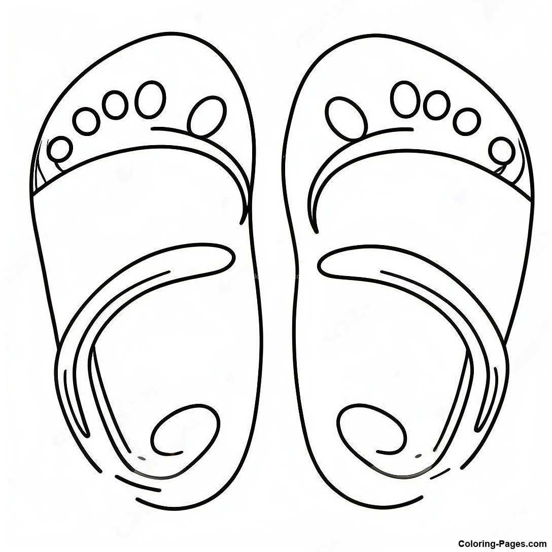 Cute Cartoon Feet Coloring Page | Coloring-Pages.com