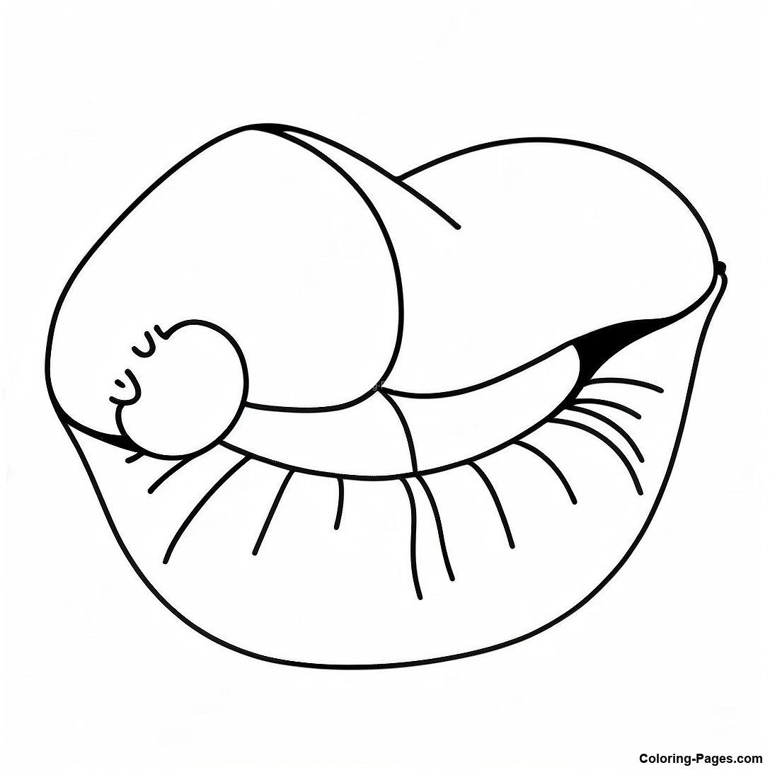 Cute Cartoon Lips Coloring Page | Coloring-Pages.com