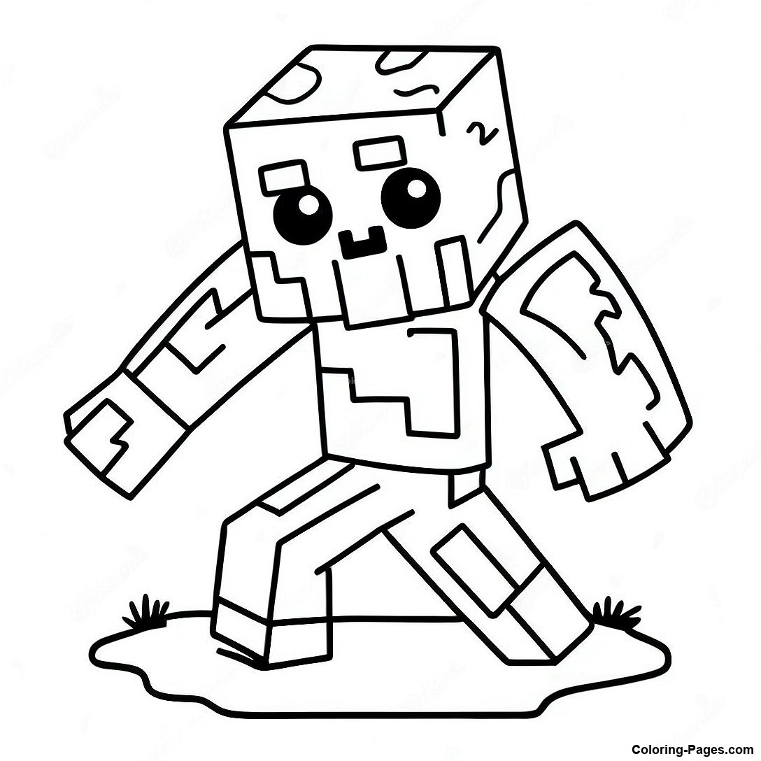 Printable Minecraft Zombie Coloring Pages