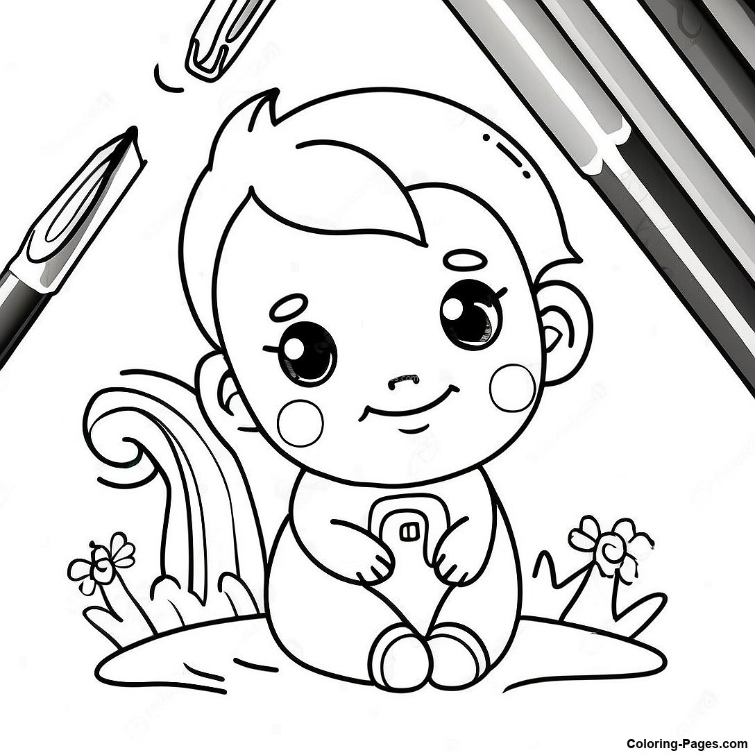 Cute Mini Coloring Page | Coloring-Pages.com
