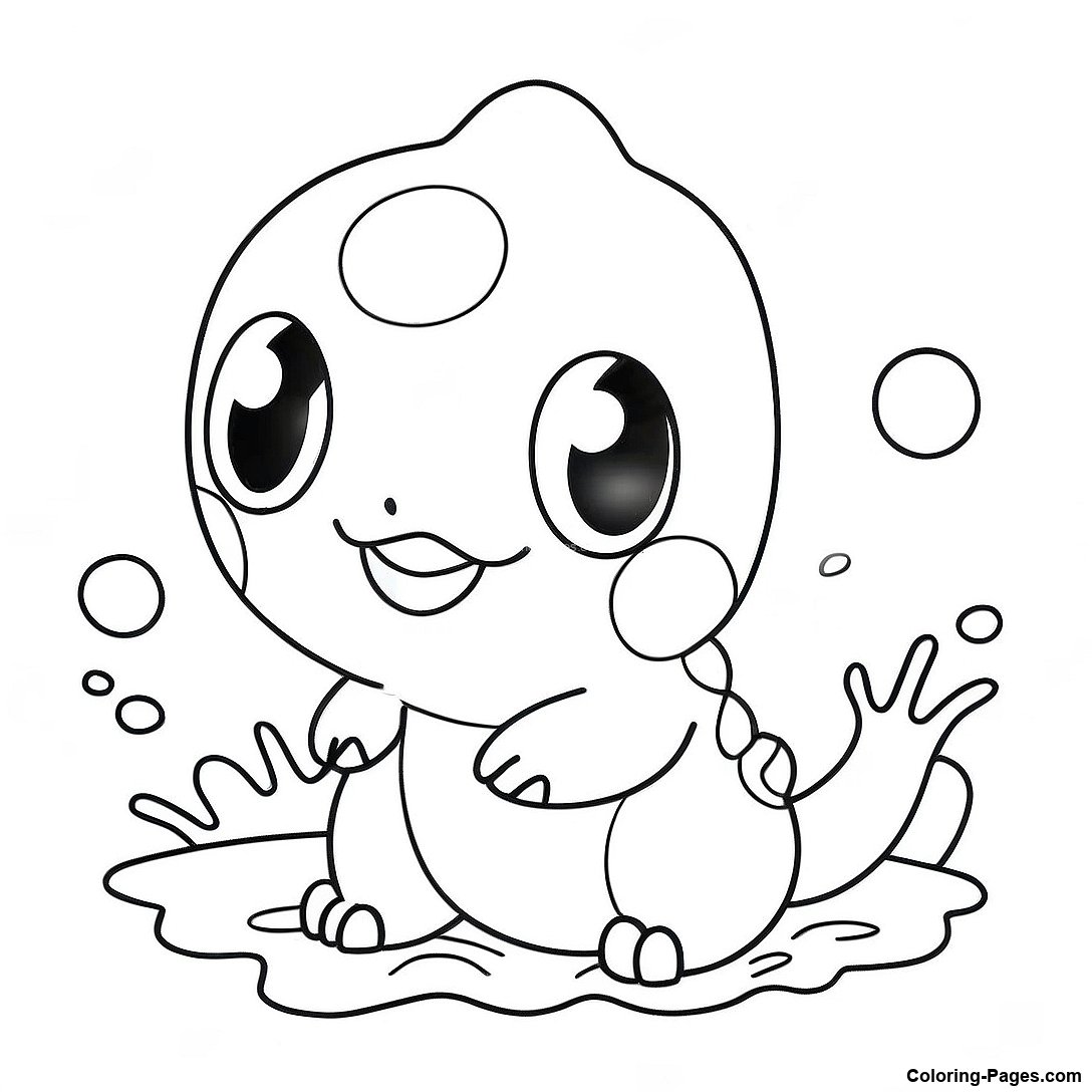 Cute Water Type Pokemon Coloring Page | Coloring-Pages.com