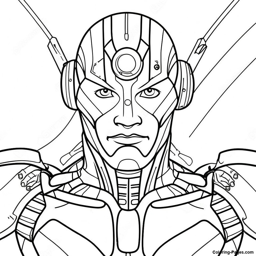 Cyborg Coloring Page | Coloring-Pages.com