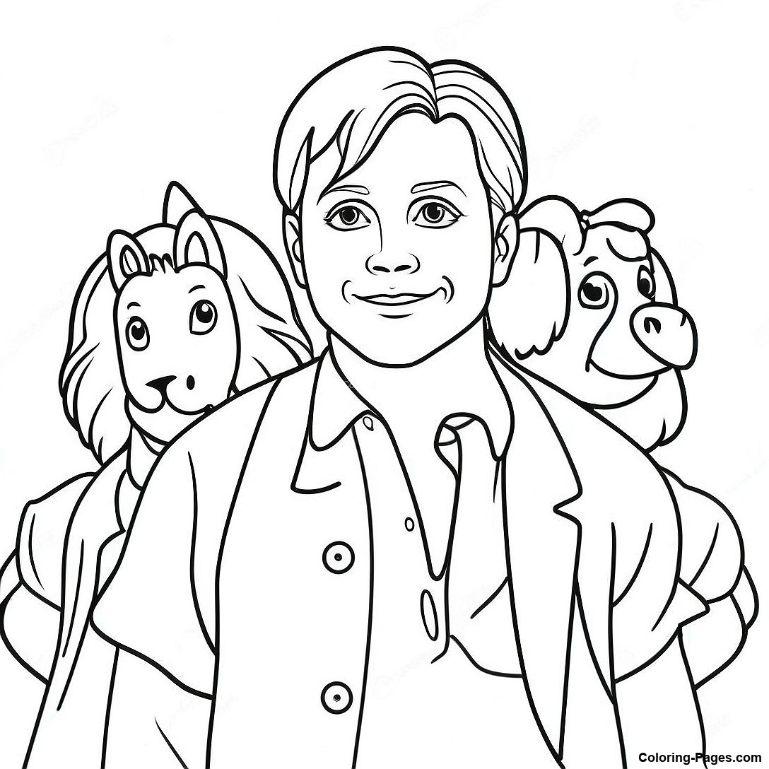 Daniel With Friends Coloring Page | Coloring-Pages.com