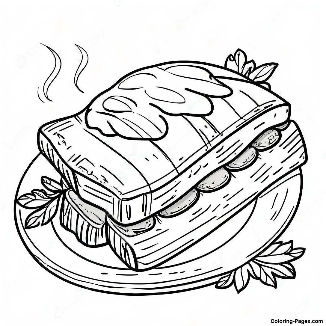 Delicious Bbq Ribs Coloring Page | Coloring-Pages.com