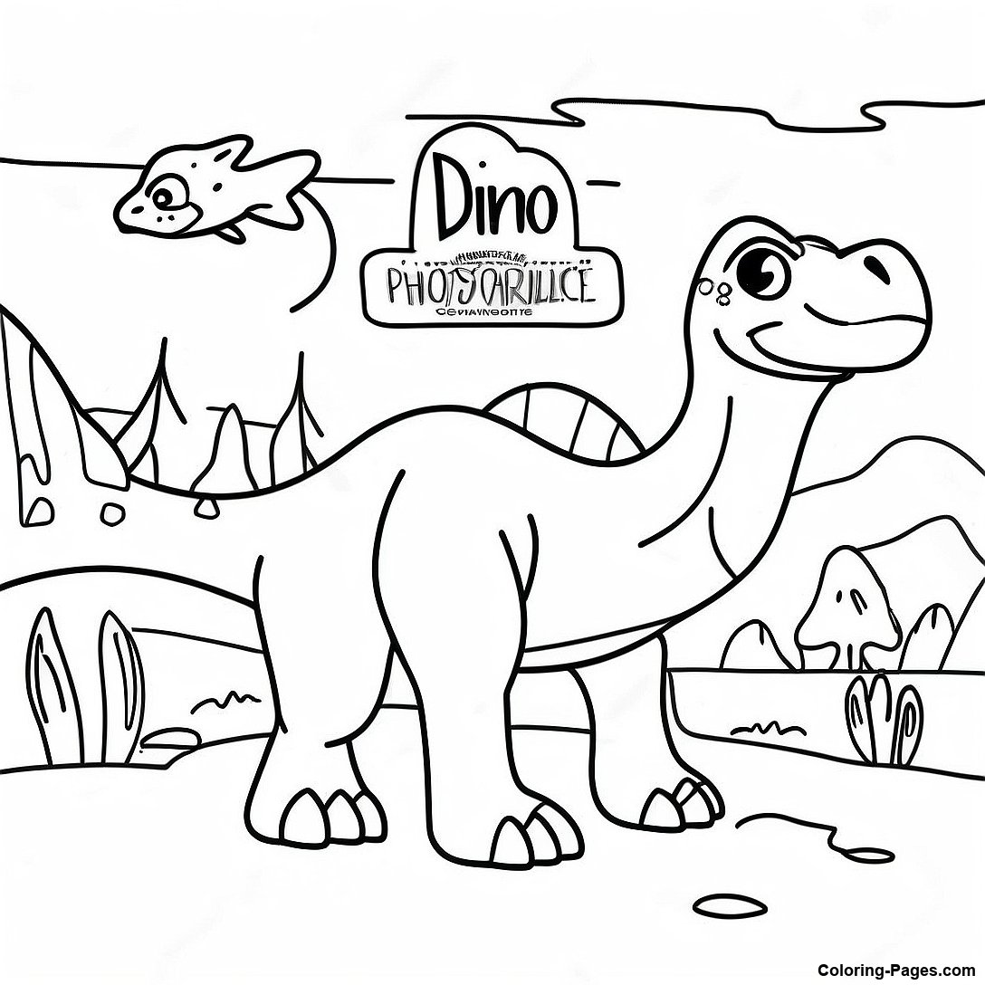 Dino Ranch Adventure Coloring Page | Coloring-Pages.com