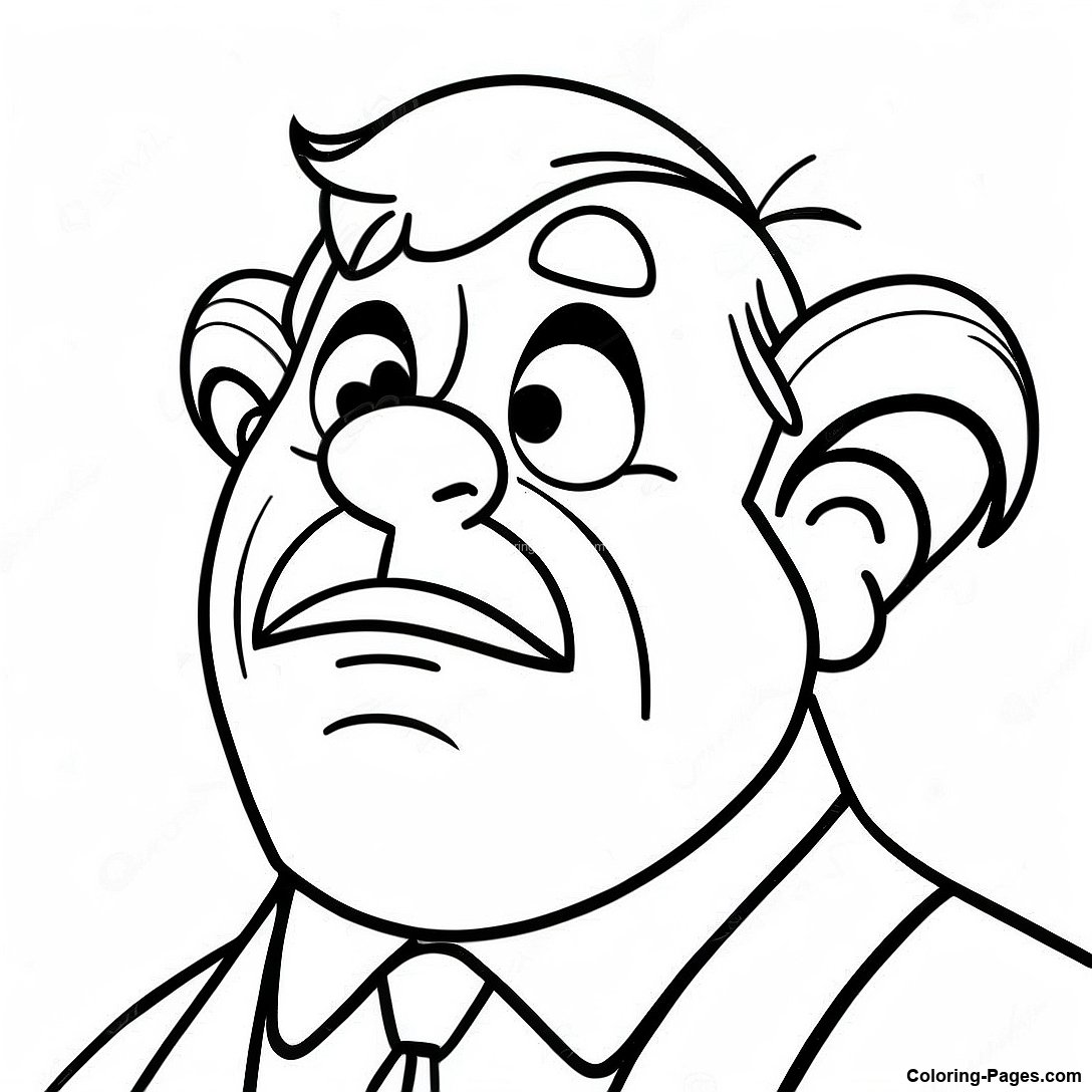 Disgusted Disgust Character Coloring Page | Coloring-Pages.com