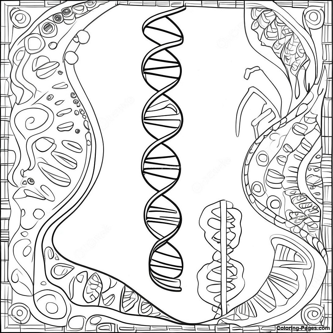 Dna Replication Process Coloring Page | Coloring-Pages.com