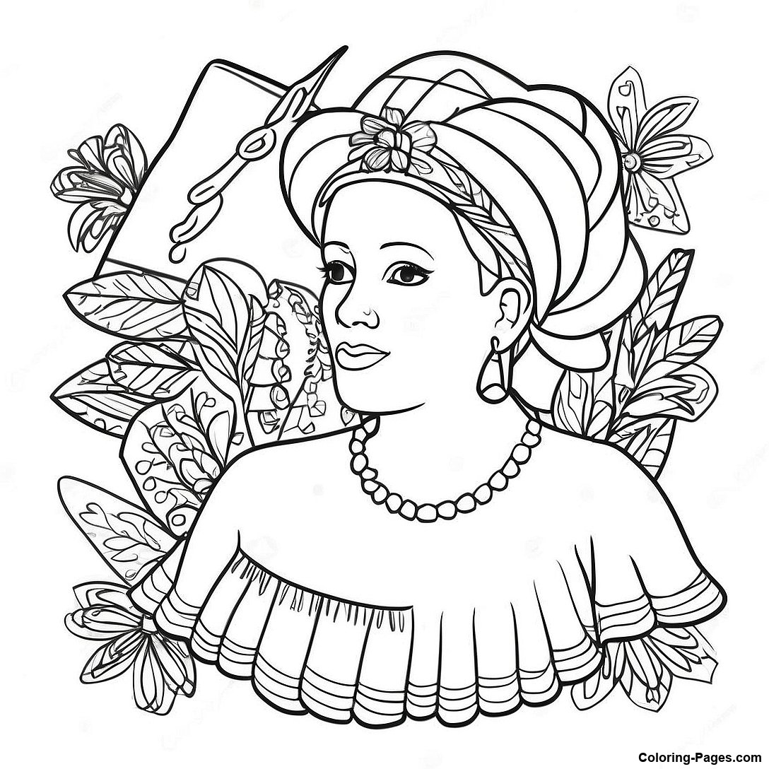 Dominican Republic Cultural Festival Coloring Page | Coloring-Pages.com