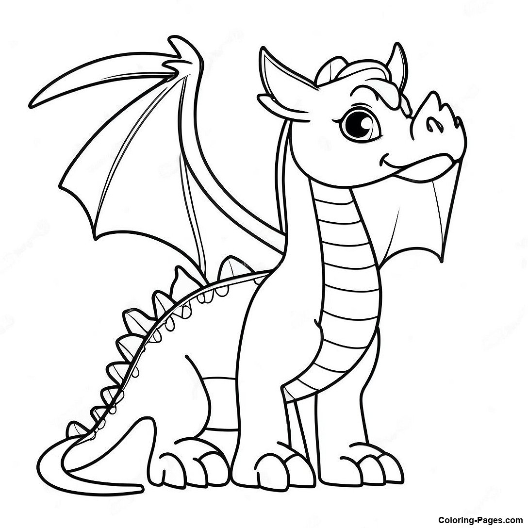 Dragon Prince With Sparkling Wings Coloring Page | Coloring-Pages.com