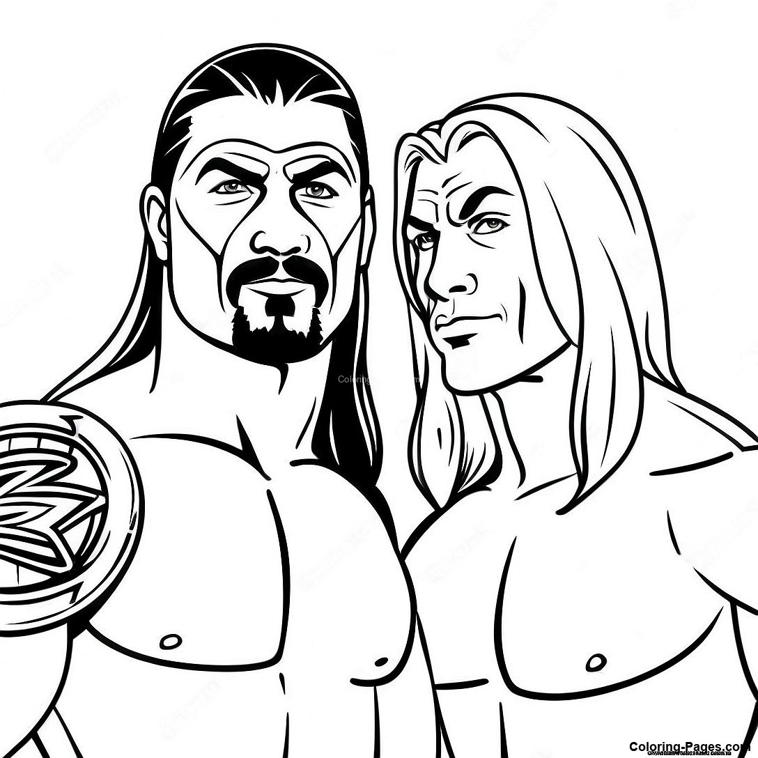 Dynamic Wwe Tag Team Coloring Page | Coloring-Pages.com